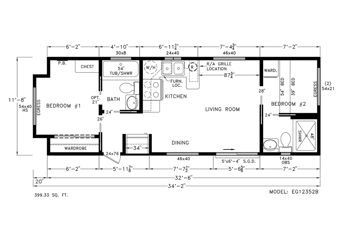 Eagle EG12352B by Chariot Eagle - ModularHomes.com